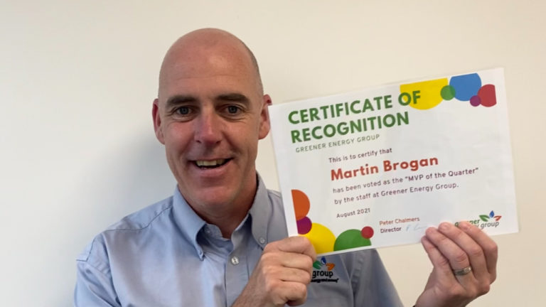 Greener Energy Group names Martin Brogan as their MVP - Business Mondays