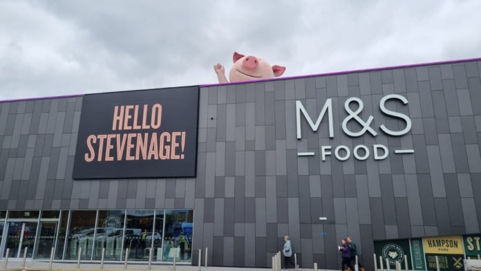 M&S’s new flagship Stevenage store unveils striking exterior signage ...
