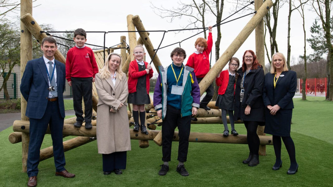 Warrington MP opens play area at primary school - Business Mondays